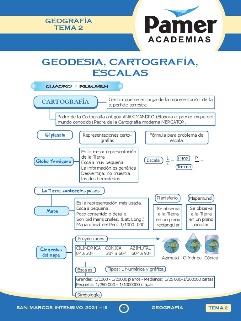 GEO - Sem - 2 - Geodesia, Cartografía, Escalas | Descargar gratis PDF ...