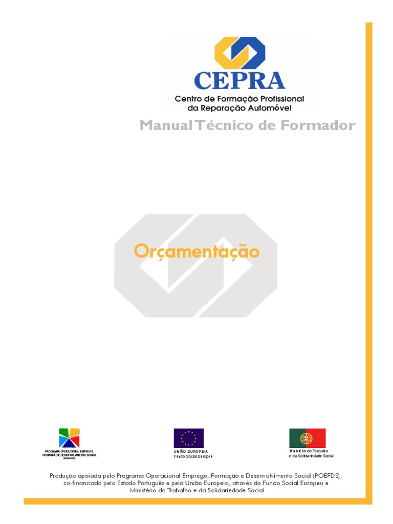 Cepra Coleccao Modular Orcamentacao Manual Tec Formador | PDF ...