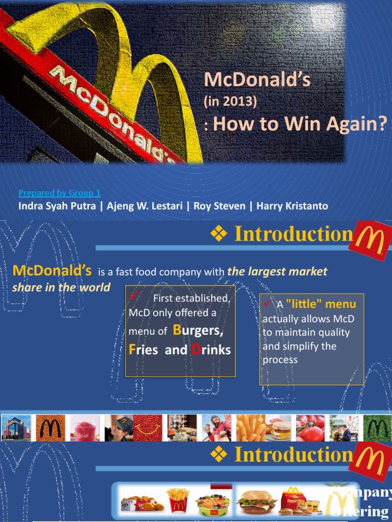 McDonald's Innovation Strategy Overview | PDF | Mc Donald's | Fast Food