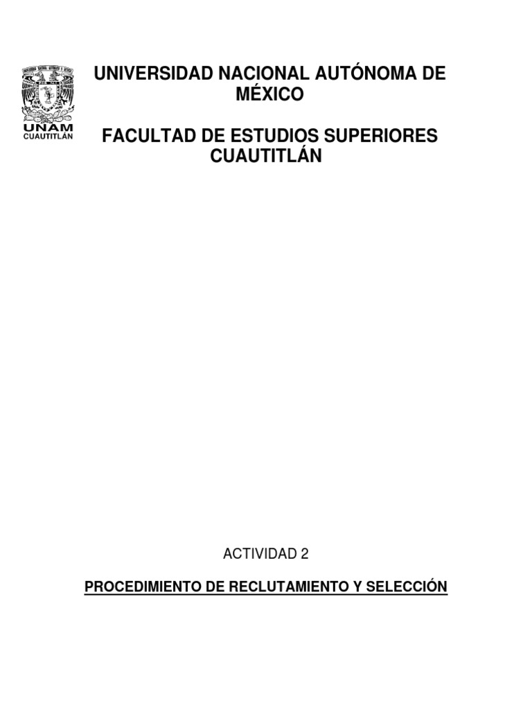 Procedimiento de Reclutamiento y Selección | PDF | Gestión de recursos ...