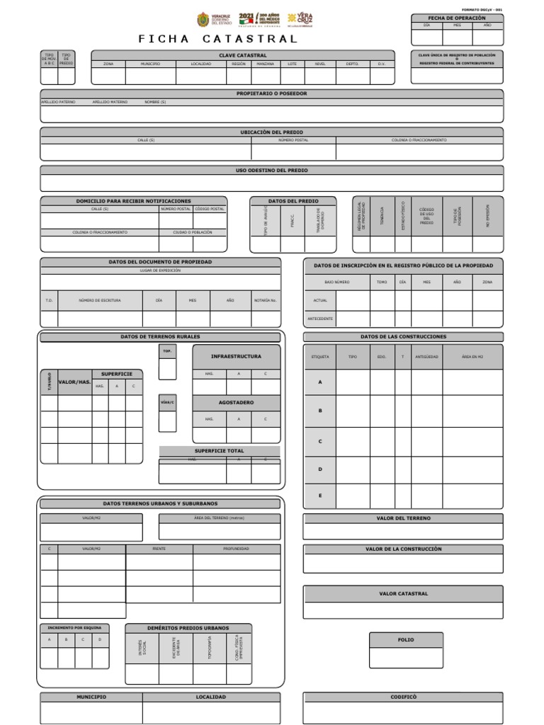 02 Formato de Ficha Catastral | PDF