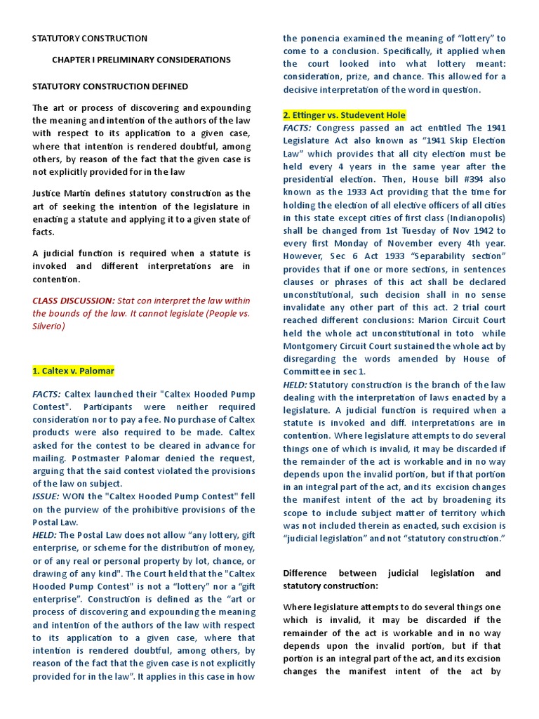 Statcon Reviewer Diaz - Docx Google Docs | PDF | Bill (Law) | Precedent