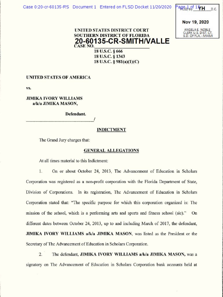 Case of Charter School Fraud: Jimika Williams | PDF | Technology & Engineering