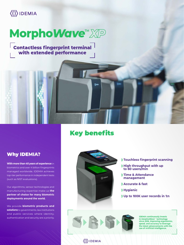 Morphowave XP Idemia Brochure 202201 | PDF | Biometrics | Authentication