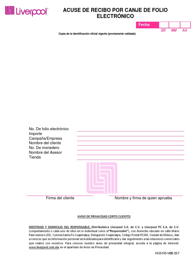 Acuse de Recibo Por Canje de Folio Electrónico | PDF