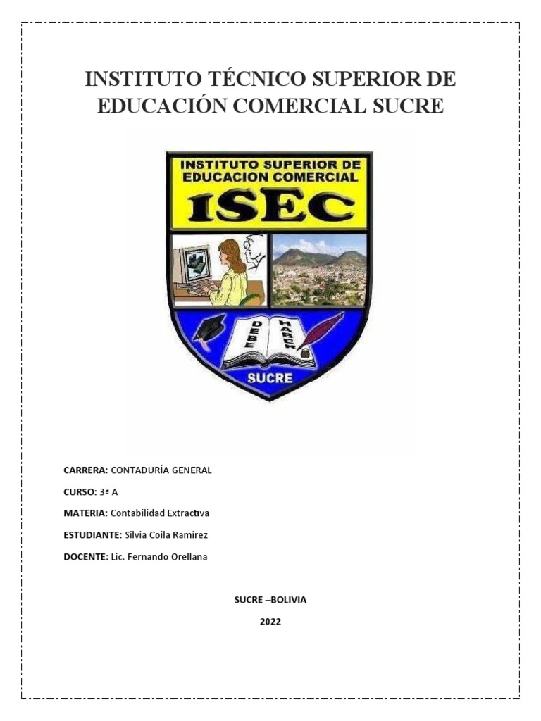 Contaduría General - ITSEC Sucre | PDF