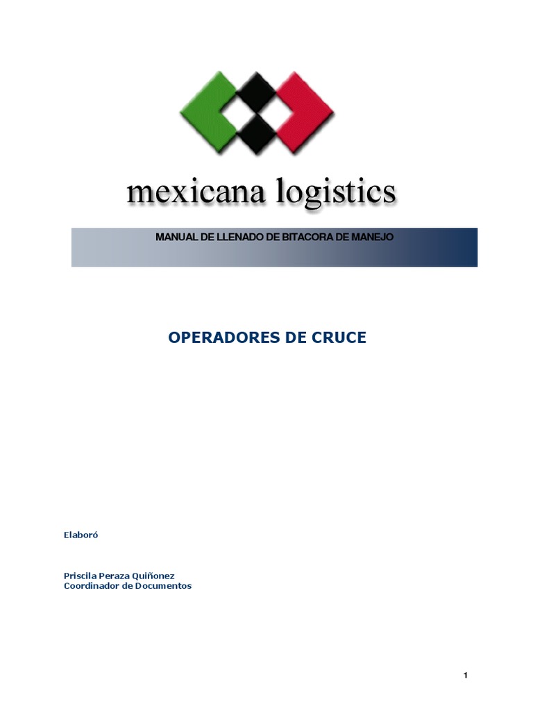 Manual de Llenado de Bitácora de Manejo | PDF