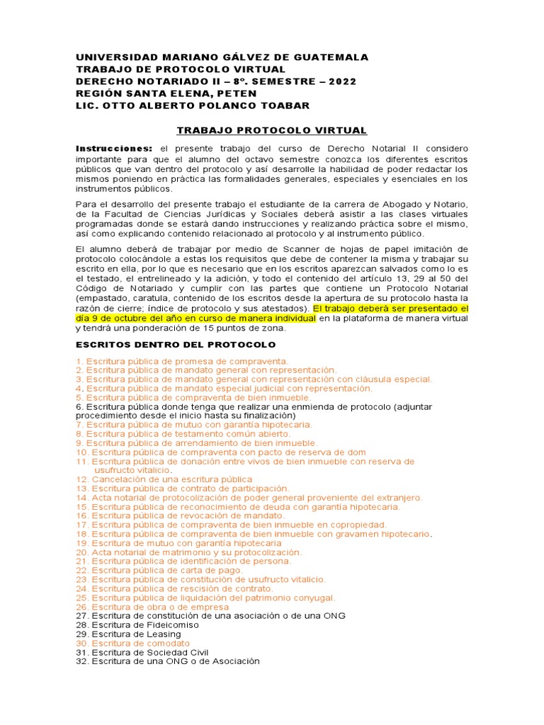 Trab. Protocolo Virtual | PDF | Ley común | Documentos legales