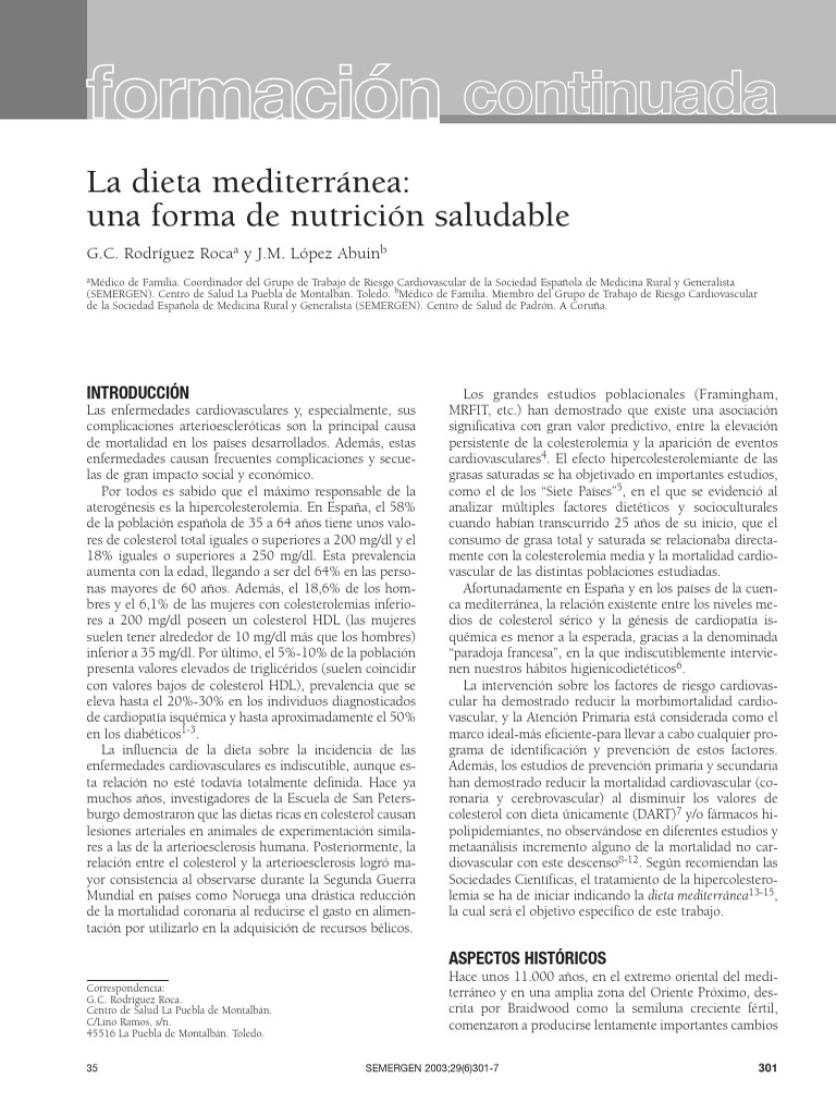 Dieta Mediterránea | PDF | Dieta | Vegetarianismo
