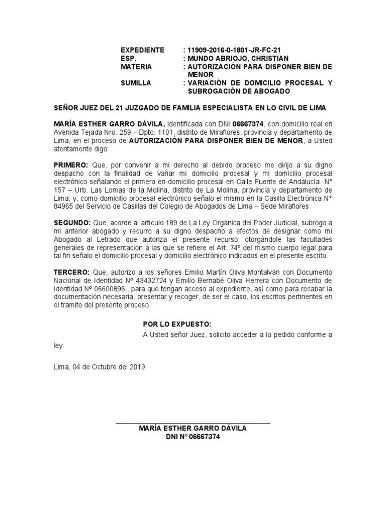 Apersonamiento - Maria Garro | PDF