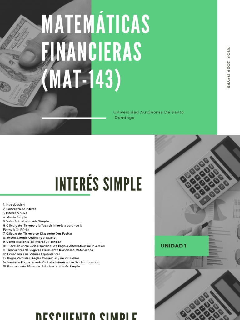 Matematicas Financiera 01 | PDF | Interés | Amortización (Negocio)
