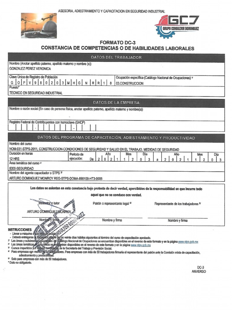 Curso Nom-031-Stps-2011, Construcción-Condiciones de Seguridad y Salud ...