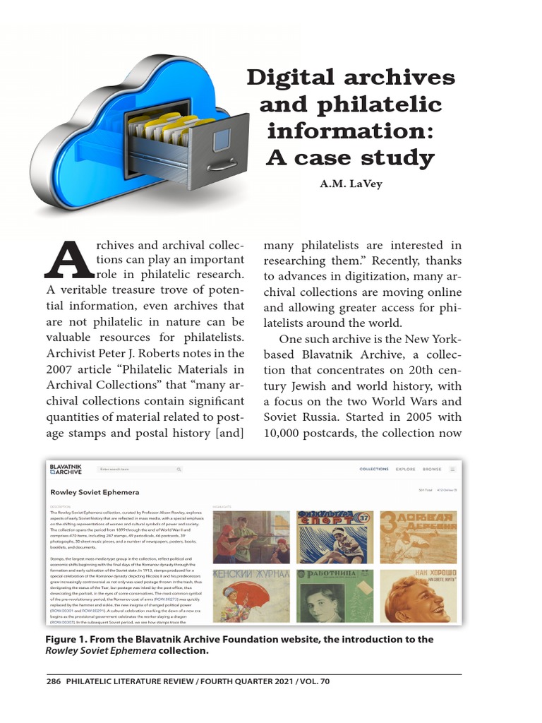 Digital Archives and Philatelic Information | PDF | Metadata | Postage ...