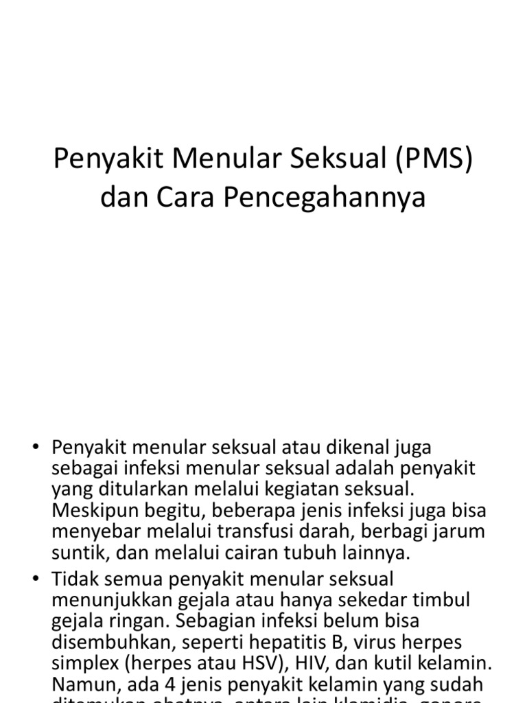 4 Mengenali Jenis Penyakit Menular Seksual Dan Cara Pencegahannya | PDF