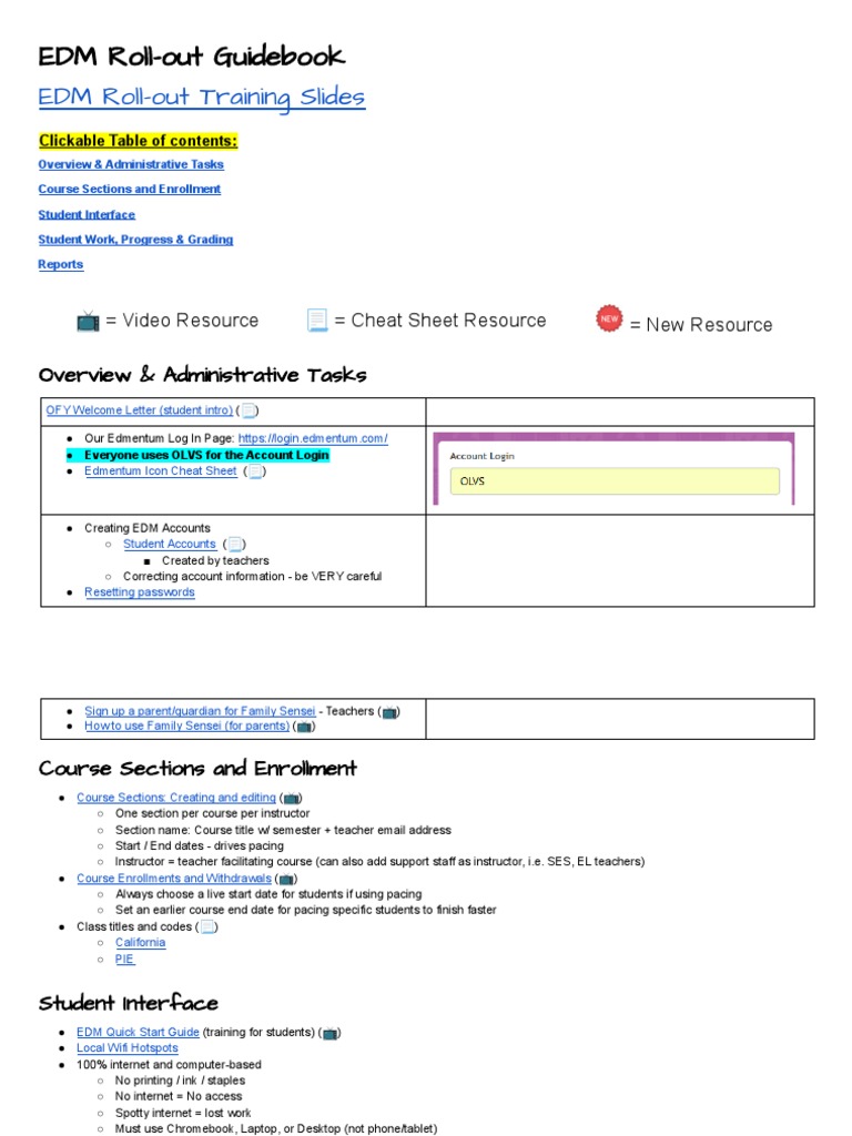 Edmentum Roll-out Guide for Educators | PDF | Internet | Computing