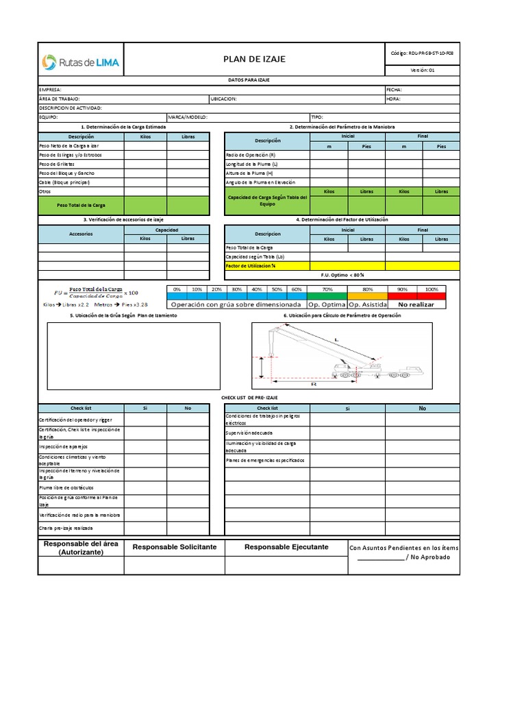 RDL-PR-SB-ST-10 - F03 Plan de Izaje | PDF