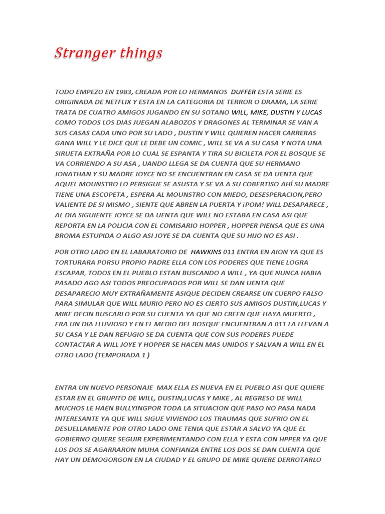 Stranger Things | PDF