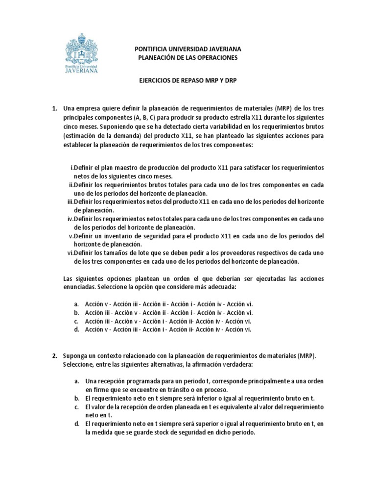 Ejercicios Repaso Parcial2Vfinal | PDF | Inventario | Economias
