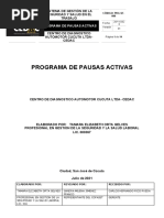 Programa de Pausas Activas | PDF | Estrés (biología) | Mano
