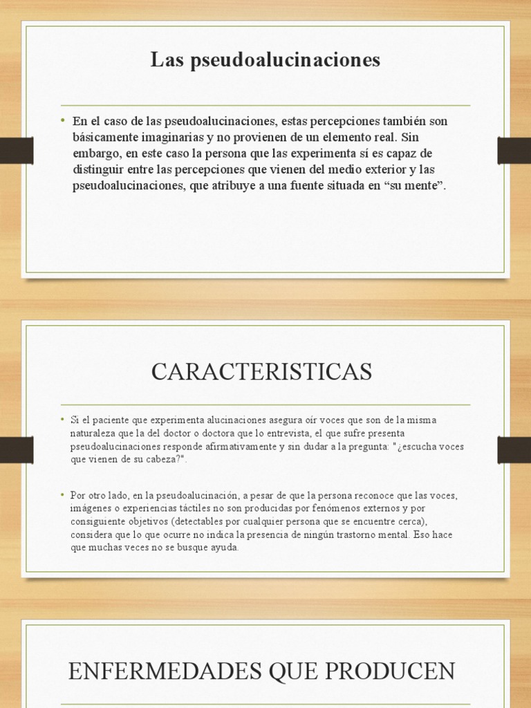 Las Pseudoalucinaciones SEMAS 6 | PDF