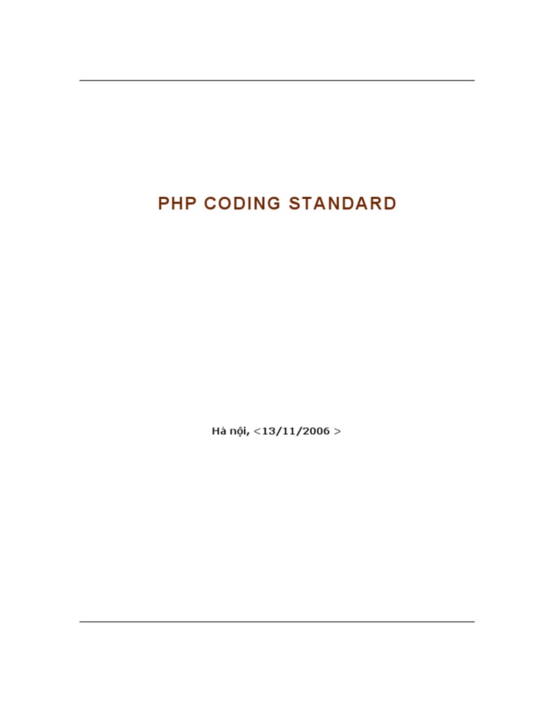 135 Tai Lieu PHP Coding Standard | PDF