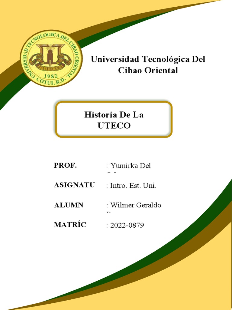 Historia de La UTECO | PDF | Universidad