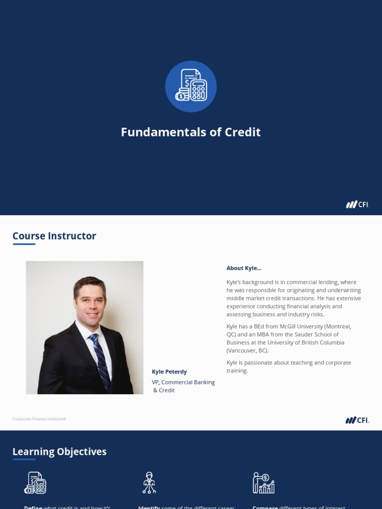Fundamentals of Credit - Presentation | PDF | Credit | Finance & Money ...