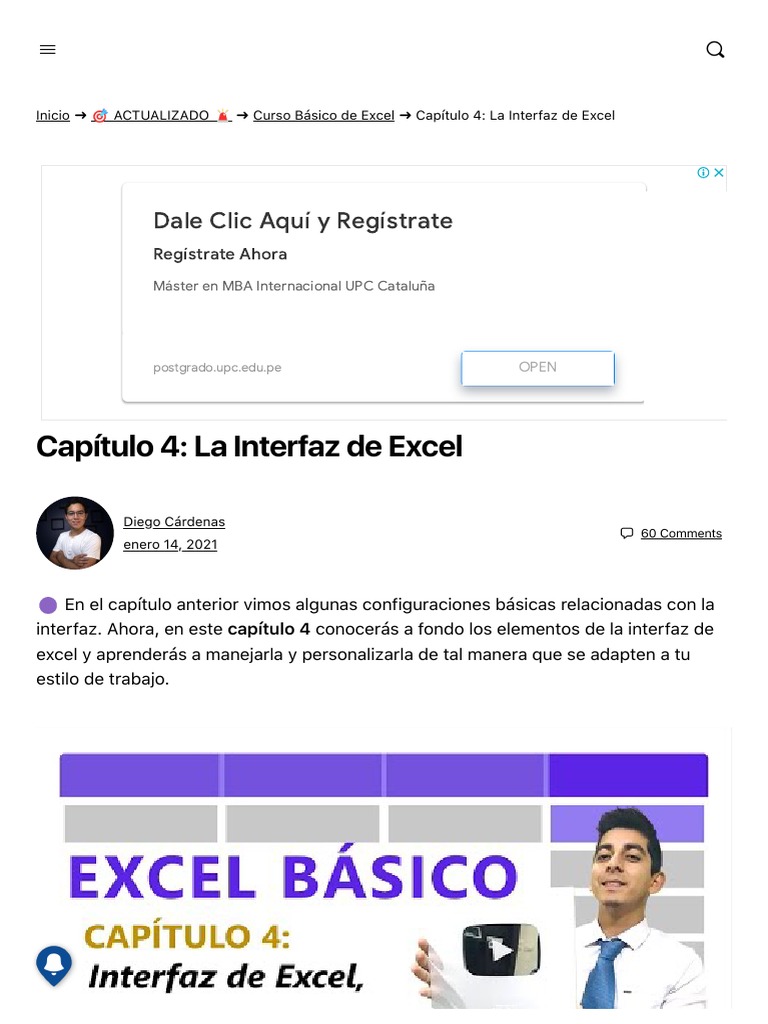 ? Capítulo 4 - Conociendo La Interfaz de Excel El Tío Tech ? | PDF | Microsoft Excel | Hoja de ...