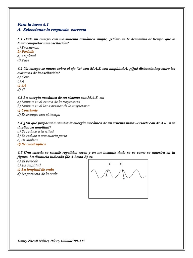 Tarea Unidad 6 | PDF | Olas | Sonido Tarea Unidad 6 | PDF | Olas | Sonido