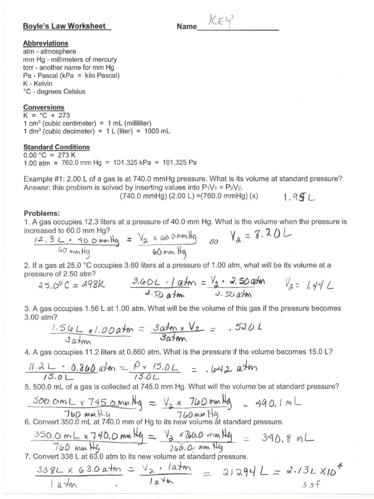 Boyle Law Practice Key | PDF