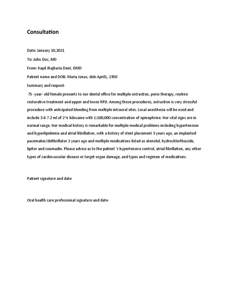 Medical Consultation Letter-Kapil Jhajharia | PDF | Self-Improvement ...