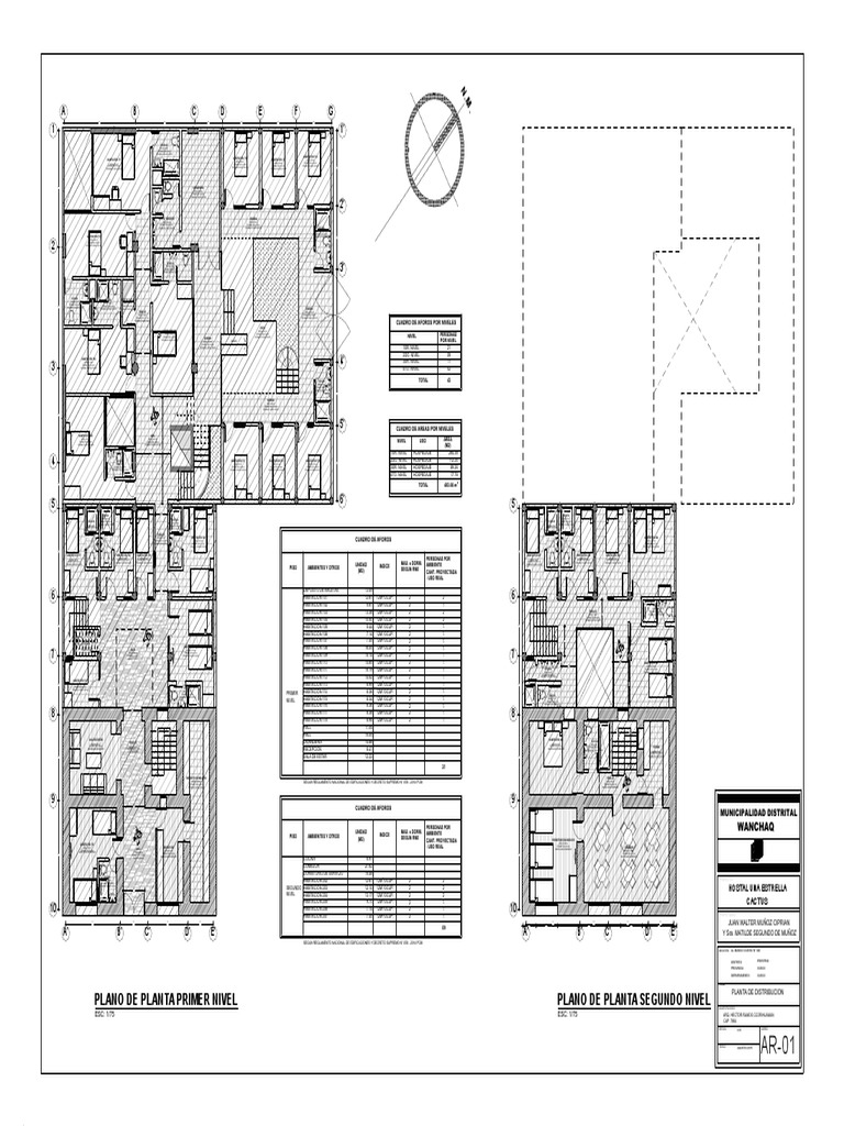 Planos de distribución de habitaciones y áreas comunes de una vivienda unifamiliar | PDF
