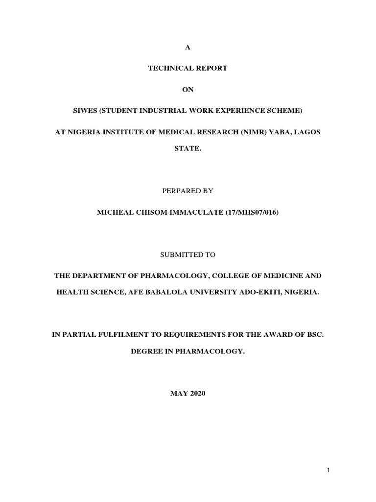 1588547912siwes Report | PDF | Gel Electrophoresis | Agarose Gel ...
