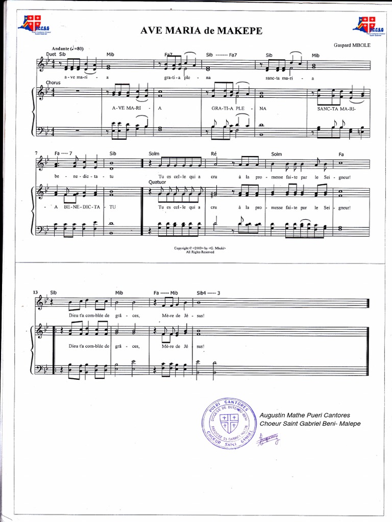 Ave Maria de Makepe | PDF
