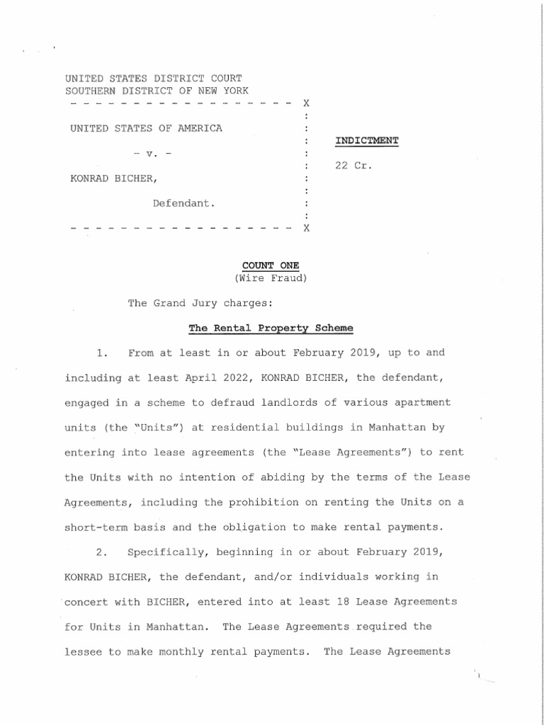 Bicher Indictment | PDF