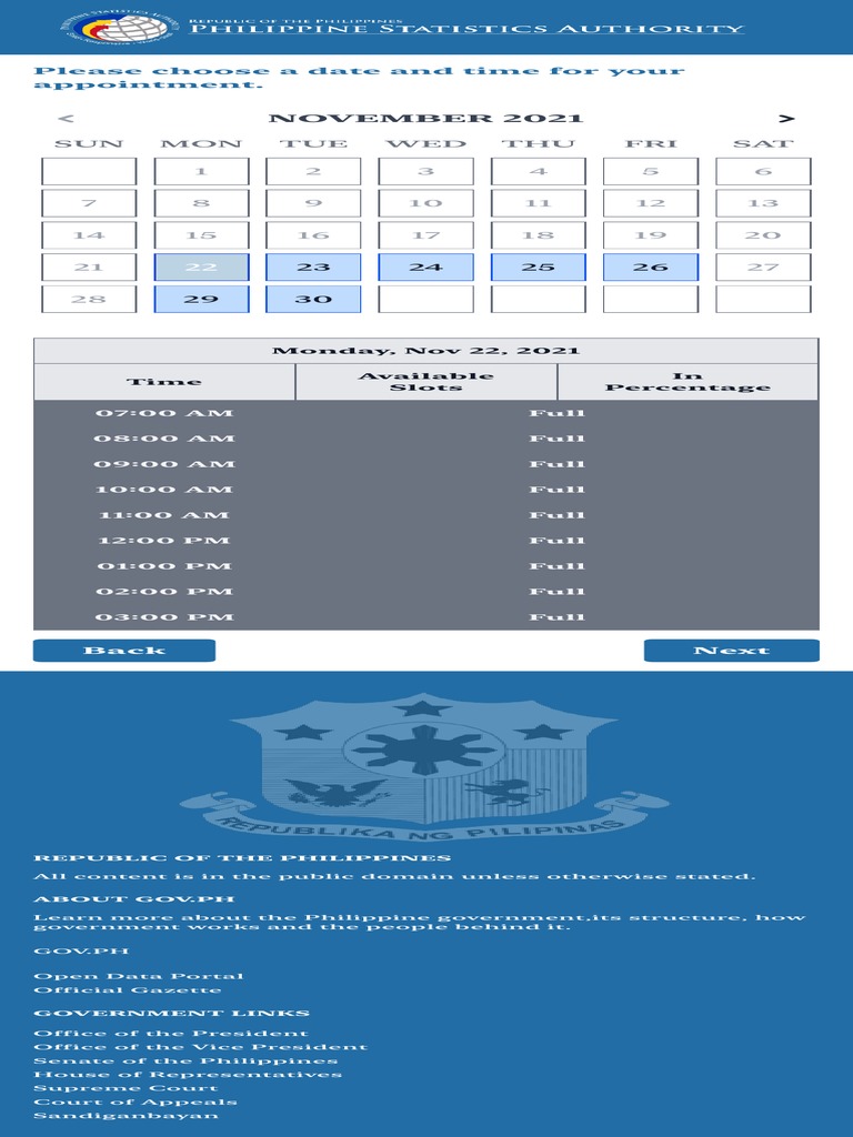 CRS Appointment Availability November 2021 | PDF