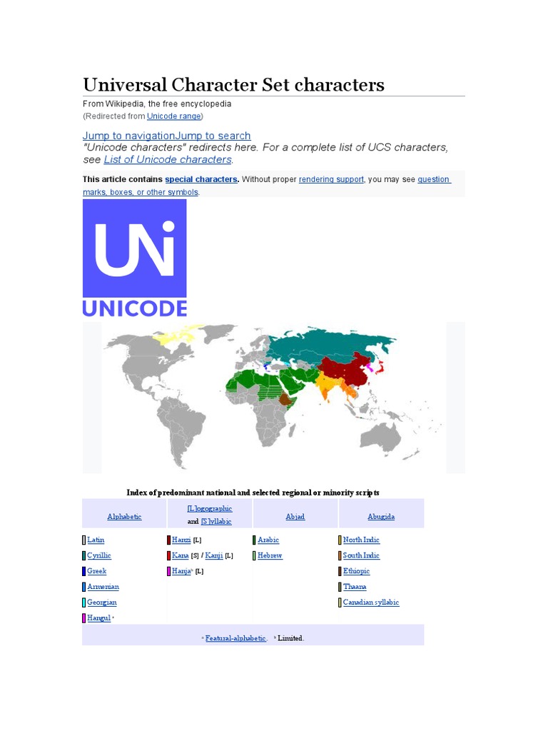 Universal Character Set Characters | PDF | Character Encoding | Typography