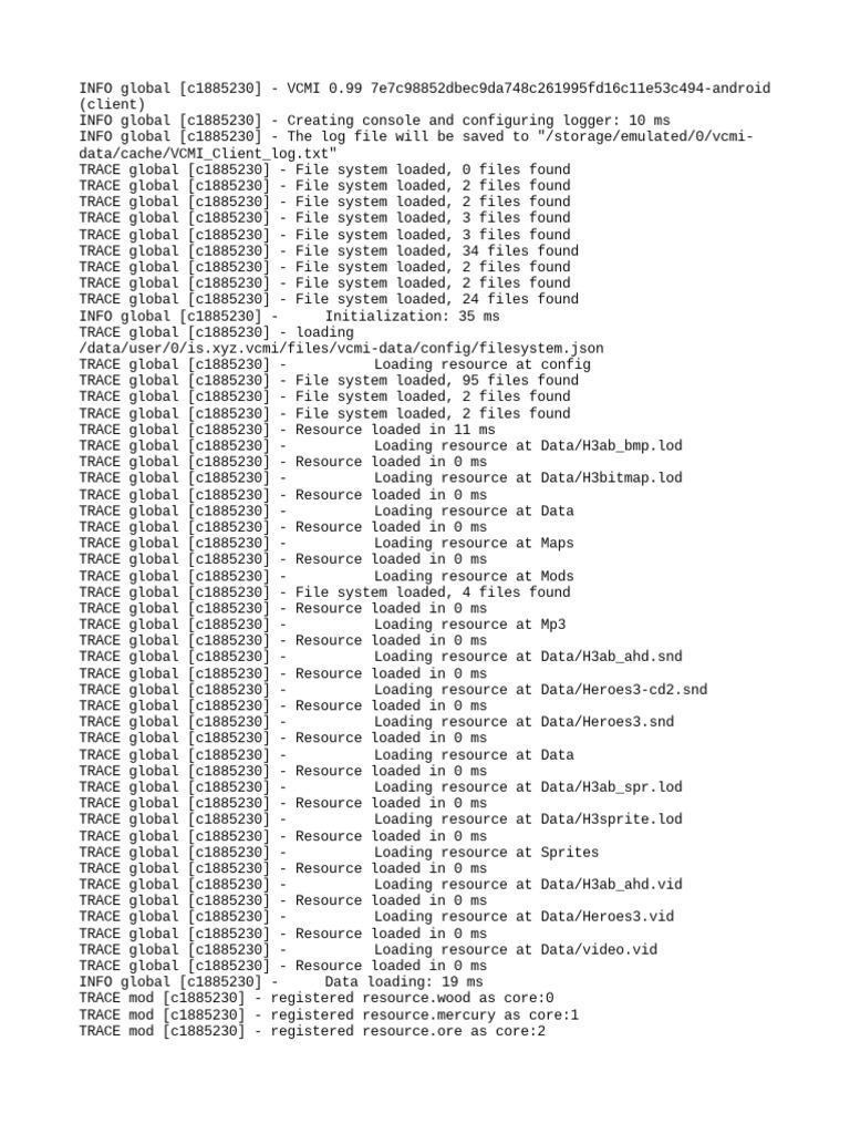 VCMI Client Log | PDF | File System | Json