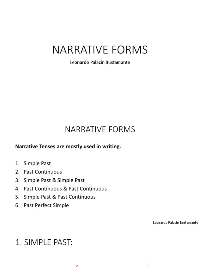 Narrative Forms (I07) | PDF | Linguistics | English Grammar