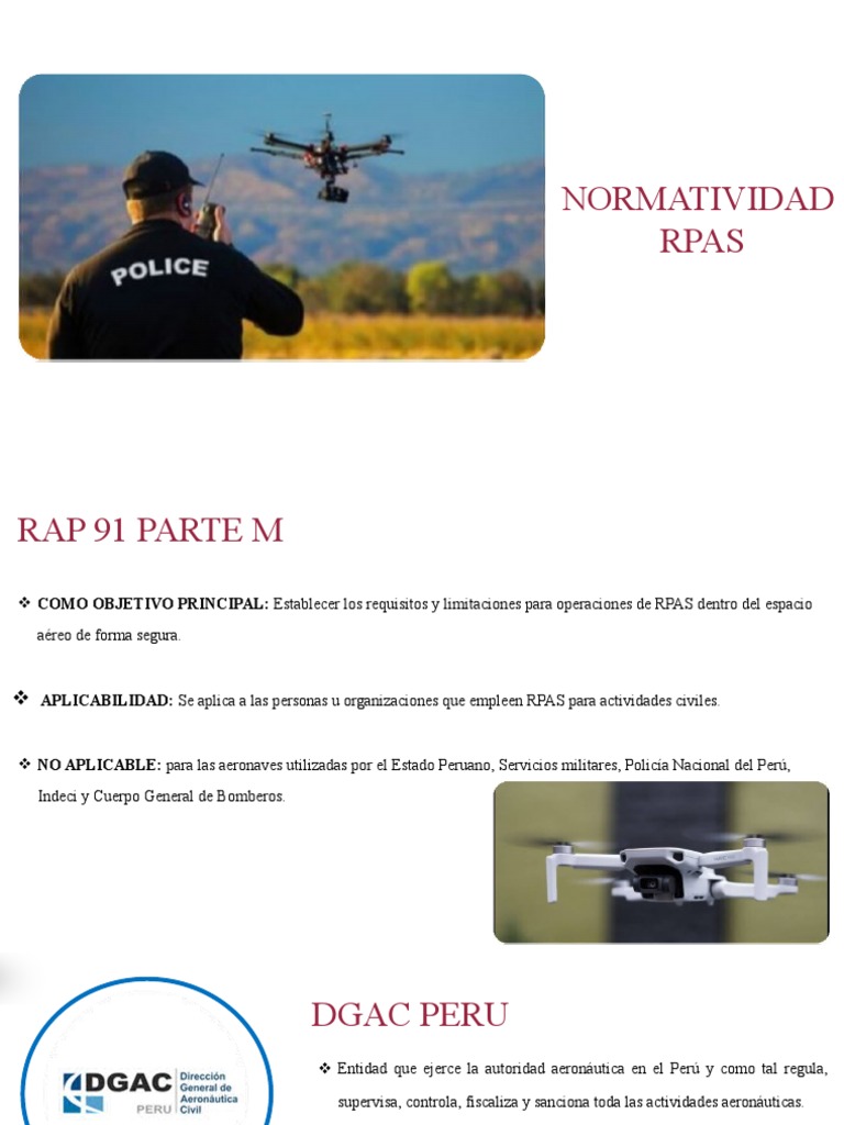 Normatividad RPAS | PDF | Vehículo aéreo no tripulado | Aeropuerto