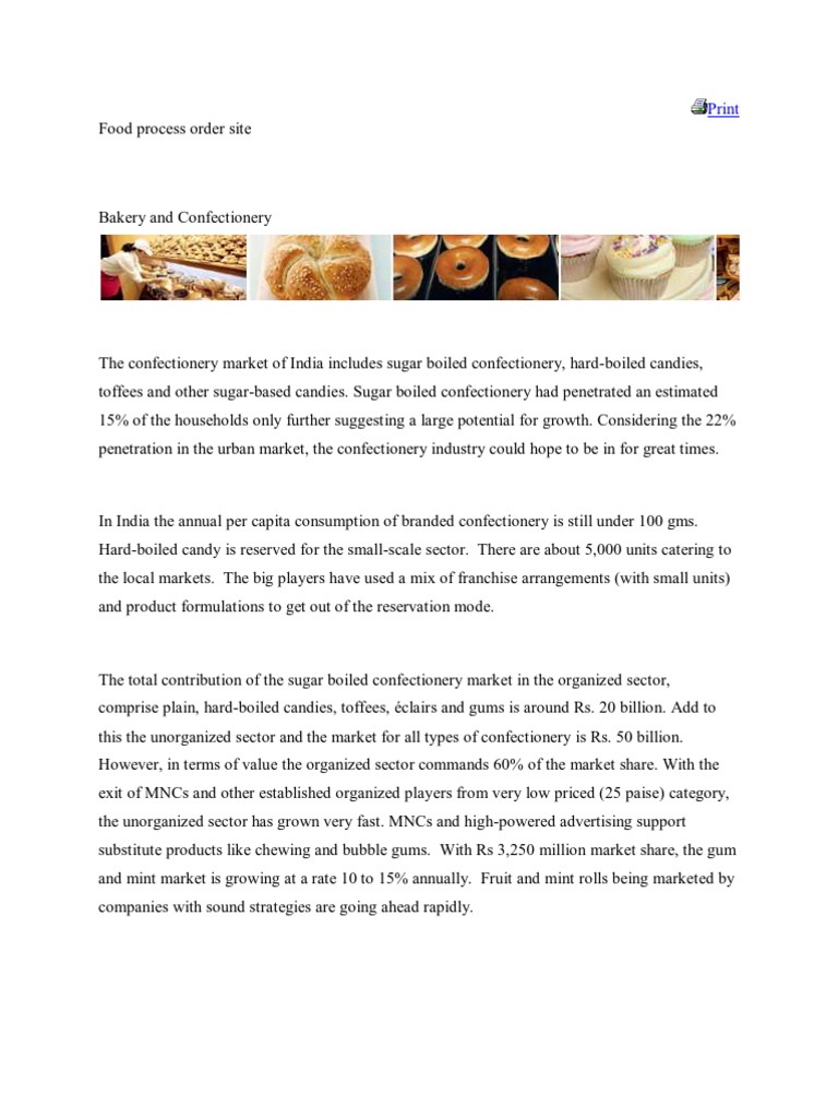 Bakery N Confec Food Process Order | PDF | Confectionery | Chocolate