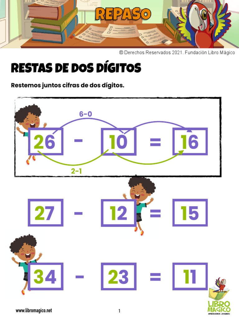 Resta de Dos Dígitos | PDF