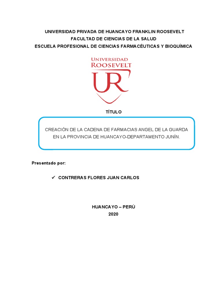 Formulacion de Proyectos Final | PDF | Farmacia | Farmacéutico