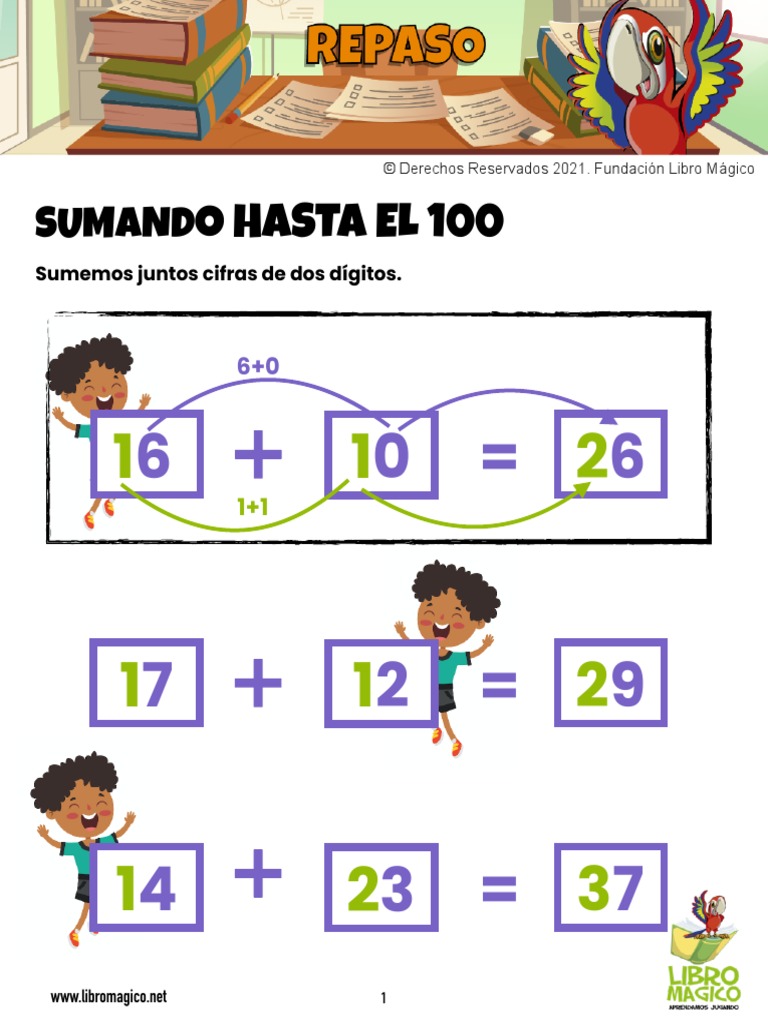Sumas de 2 Dígitos | PDF