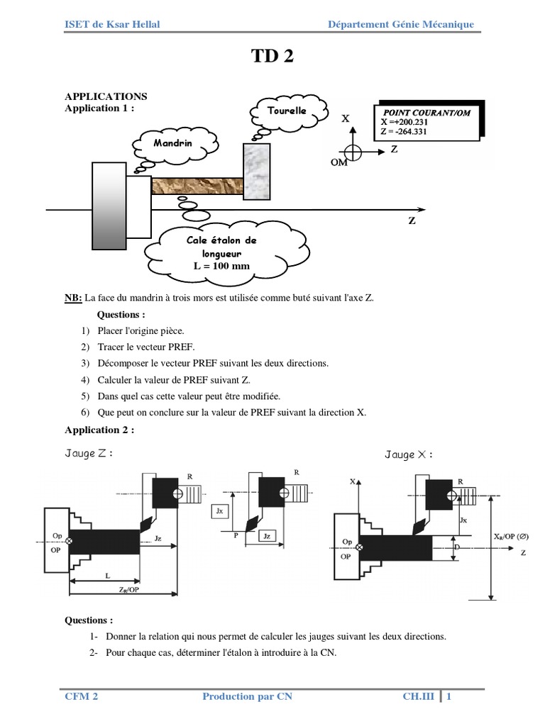 TD 2 | PDF | Usinage