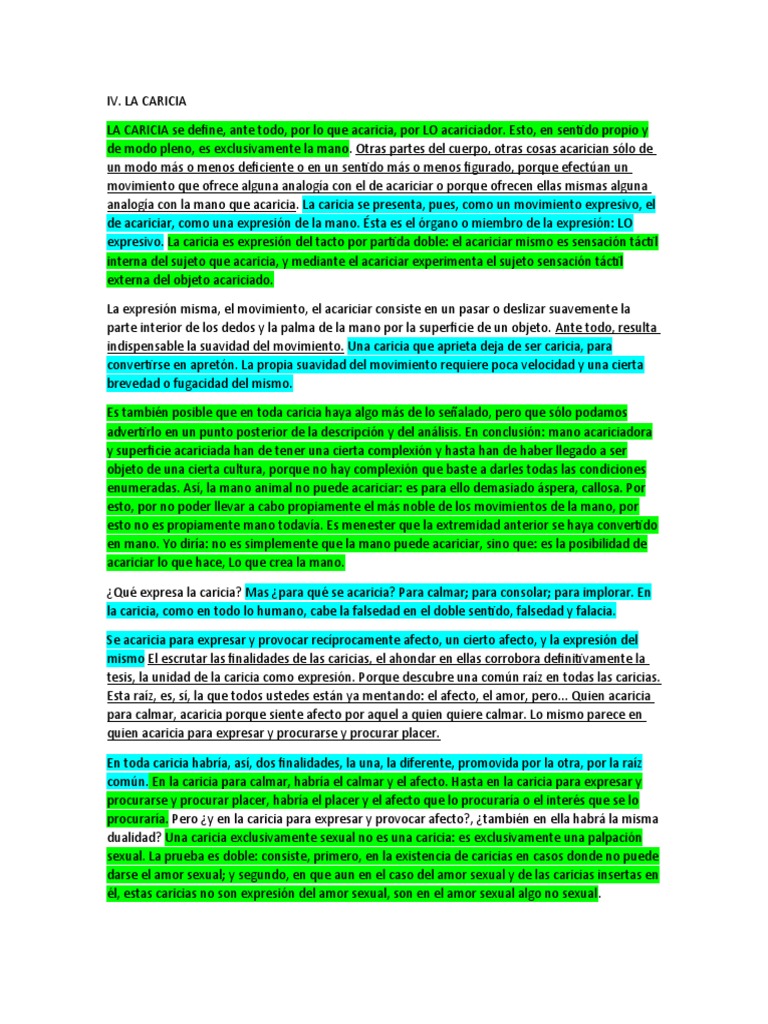 La Caricia: Expresión y Significado | PDF | Amor | Alma
