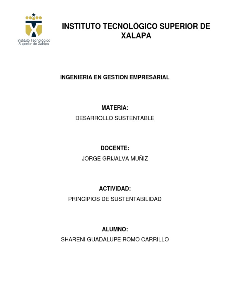 1.2 Principios de La Sustentabilidad | PDF | Sustentabilidad | Desarrollo sostenible