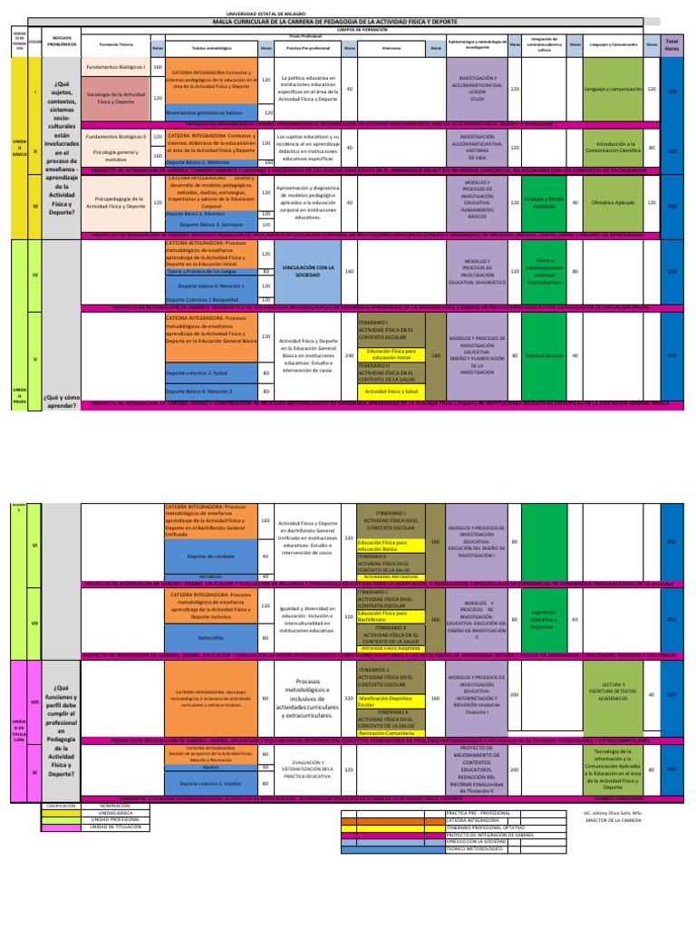 Malla Curricular Educación Física 2025 | PDF | Aprendizaje | Plan de ...