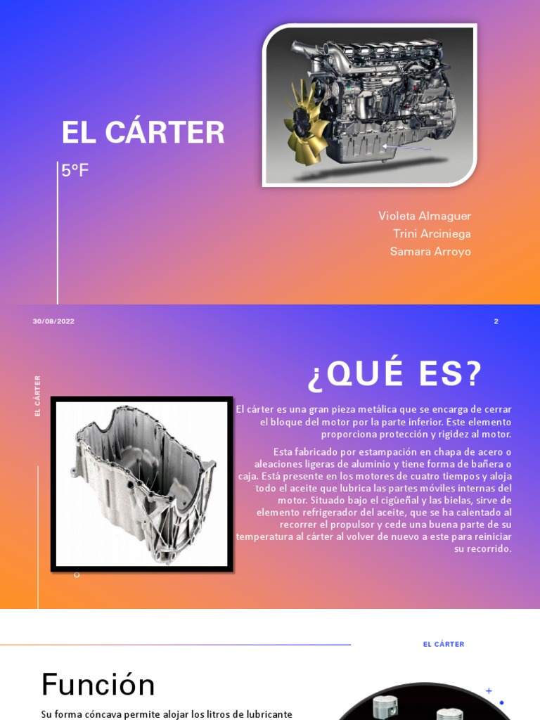 El Cárter | PDF | Partes de vehículo | Ingeniería mecánica