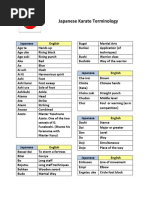 Essential Karate Terminology Guide | PDF | Combat Sports | East Asian ...